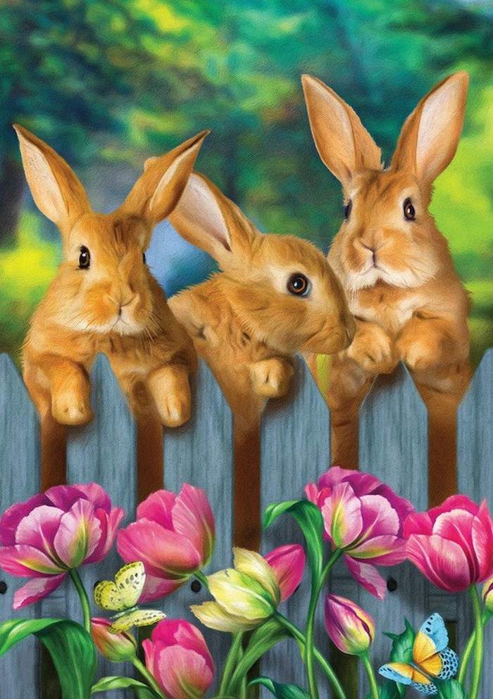 Solve Rabbits jigsaw puzzle online with 70 pieces