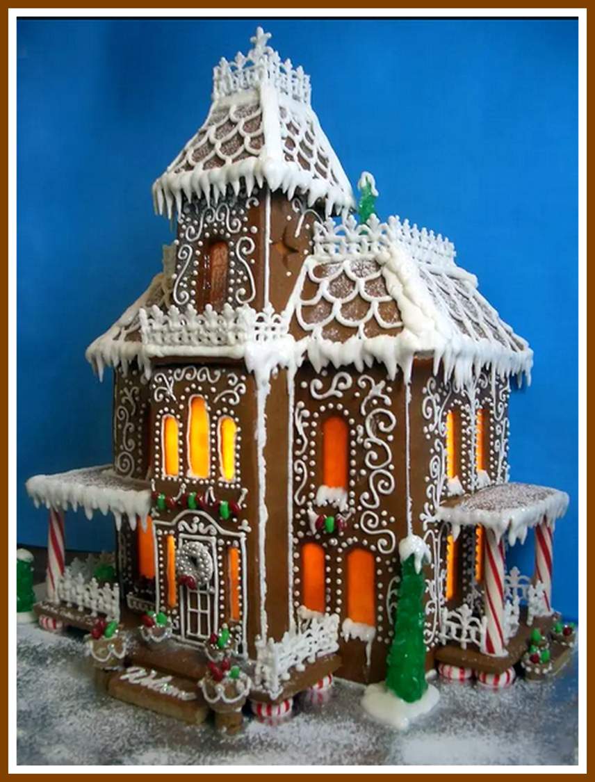 Solve Gingerbread dream house! jigsaw puzzle online with 48 pieces