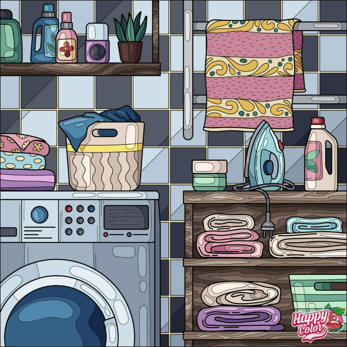 Solve Laundry Day jigsaw puzzle online with 64 pieces