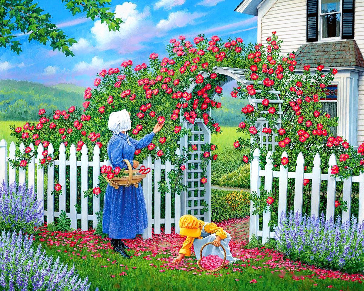 Jigsaw Puzzle | The Rose Arbor | 120 pieces | Jigidi