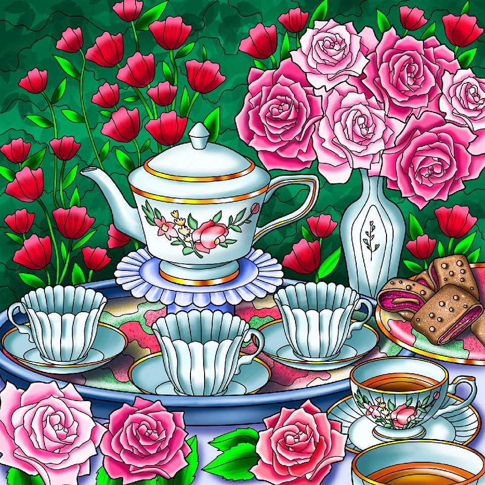 Solve Tea and Cakes jigsaw puzzle online with 25 pieces