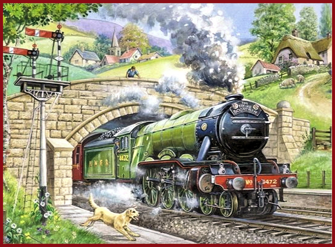 Solve Countryside Railway jigsaw puzzle online with 300 pieces