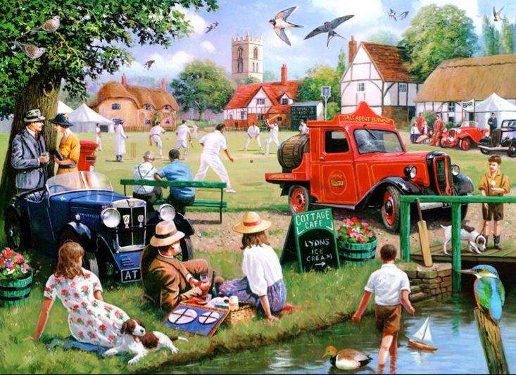 Solve Country Cricket Match jigsaw puzzle online with 108 pieces