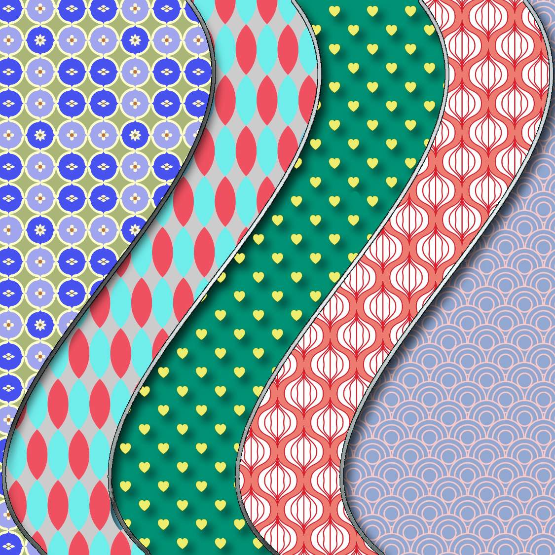 Solve PATTERN MIX jigsaw puzzle online with 36 pieces