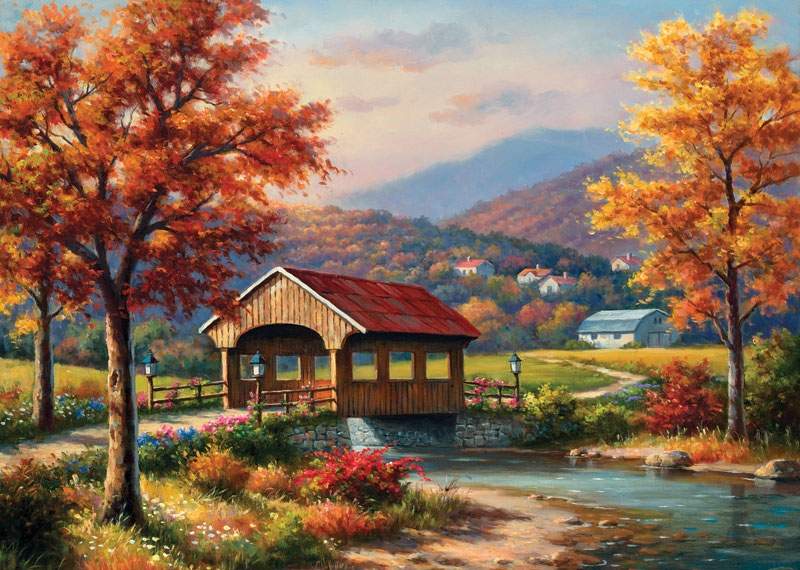 Solve Covered Bridge jigsaw puzzle online with 130 pieces