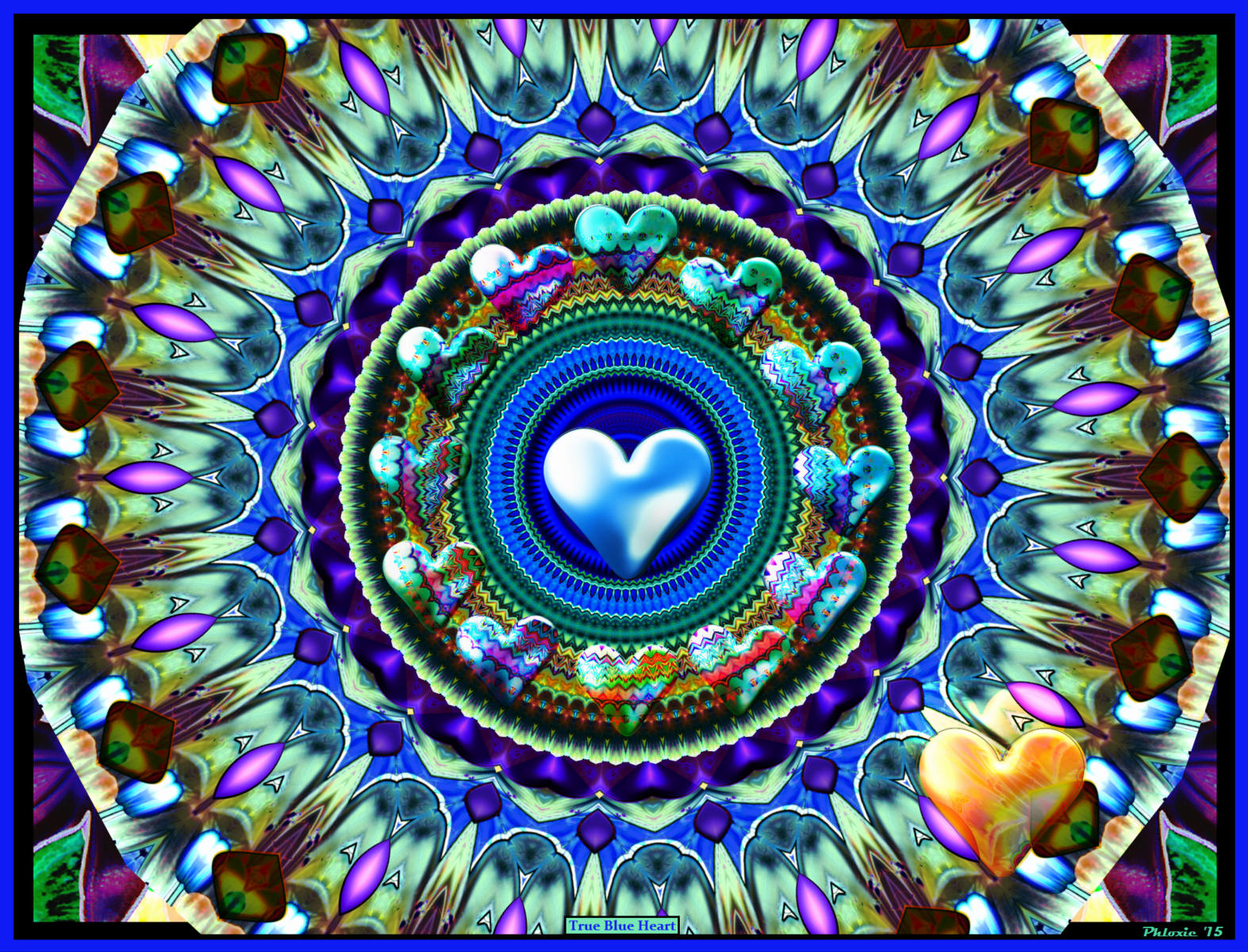 Solve True Blue Heart_ + links to 12 and 252 piece puzzles jigsaw ...