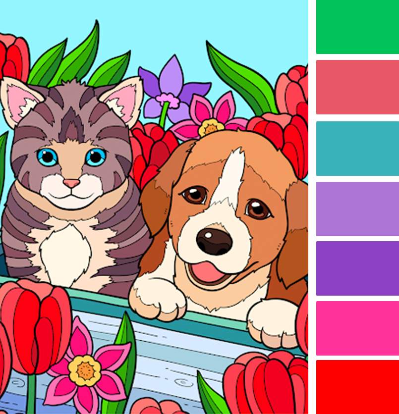 Solve Color Palette 2 jigsaw puzzle online with 49 pieces