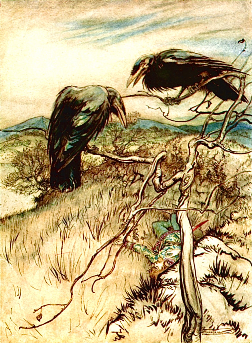 Solve The Two Ravens, 1919, Arthur Rackham (1867-1939) jigsaw puzzle ...