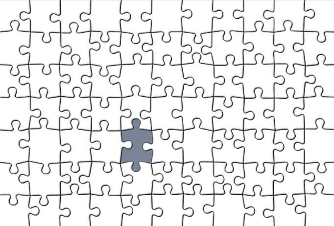 Solve La pièce manquante jigsaw puzzle online with 77 pieces