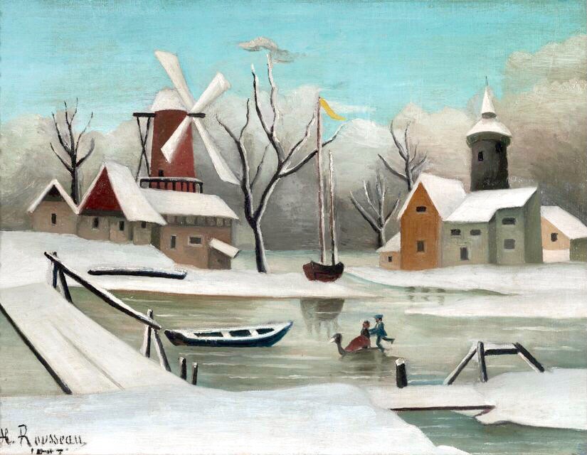 Jigsaw Puzzle | L’hiver, 1907, Henri Rousseau (1844-1910) | 63 pieces ...