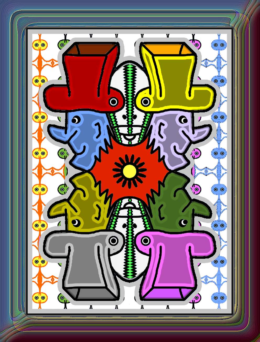 Solve hats & heads jigsaw puzzle online with 221 pieces