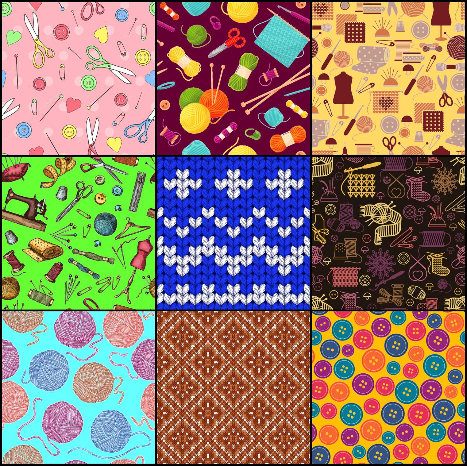 Solve Handiwork patterns 2 jigsaw puzzle online with 324 pieces