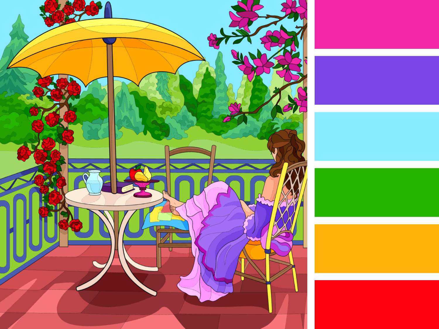 Solve Color Palette 113 jigsaw puzzle online with 48 pieces