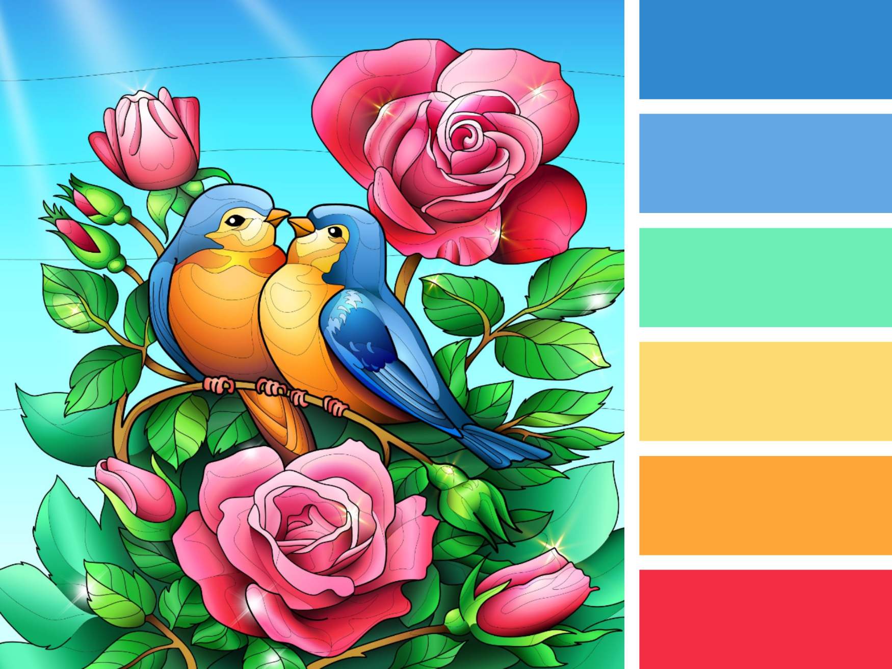 Jigsaw Puzzle | Color Palette 115 | 154 pieces | Jigidi