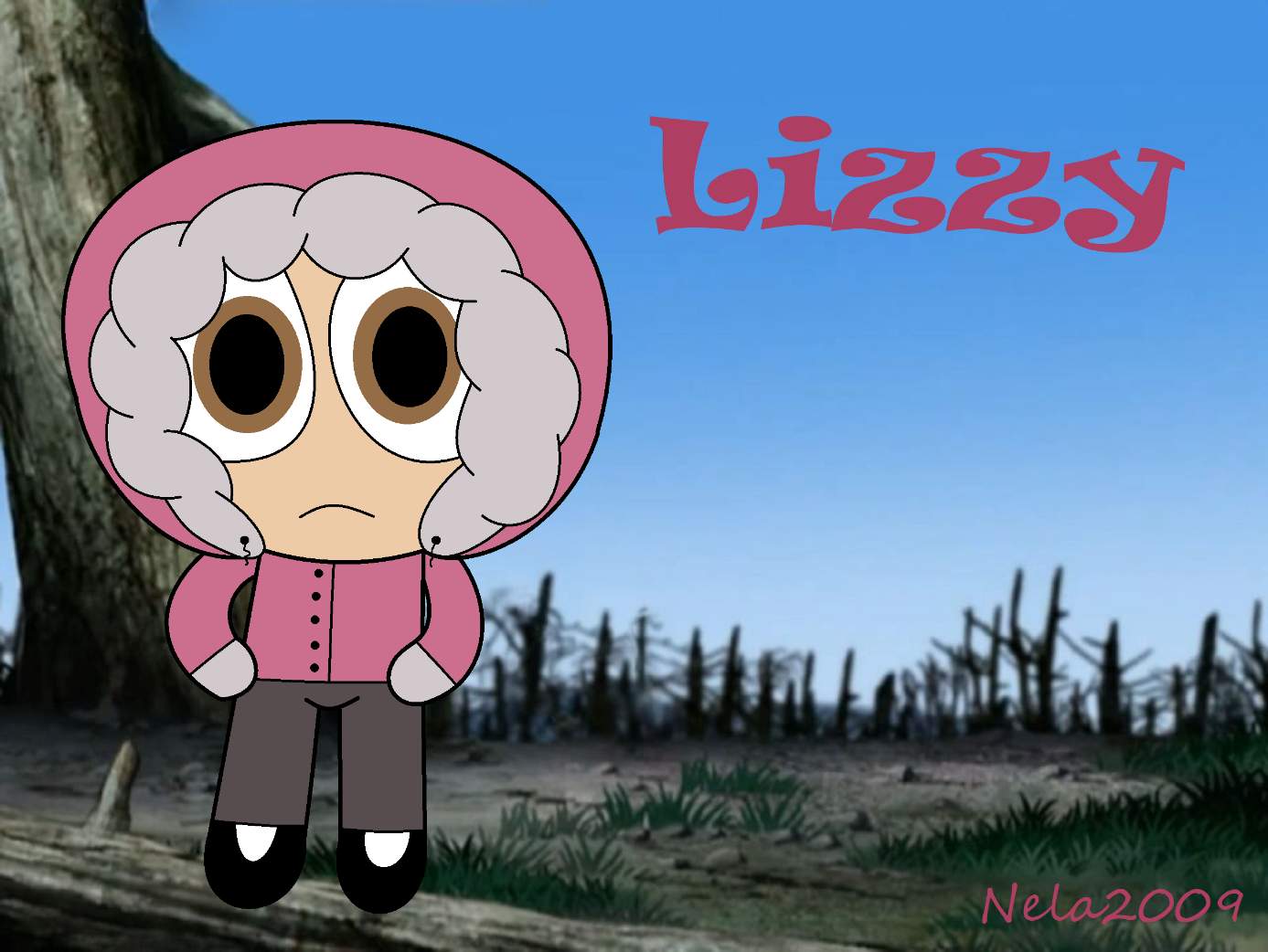 Solve Lizzy as Powerpuff Girl jigsaw puzzle online with 35 pieces