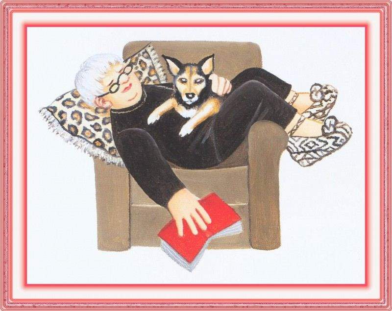 Solve Beryl Cook 1990 jigsaw puzzle online with 48 pieces