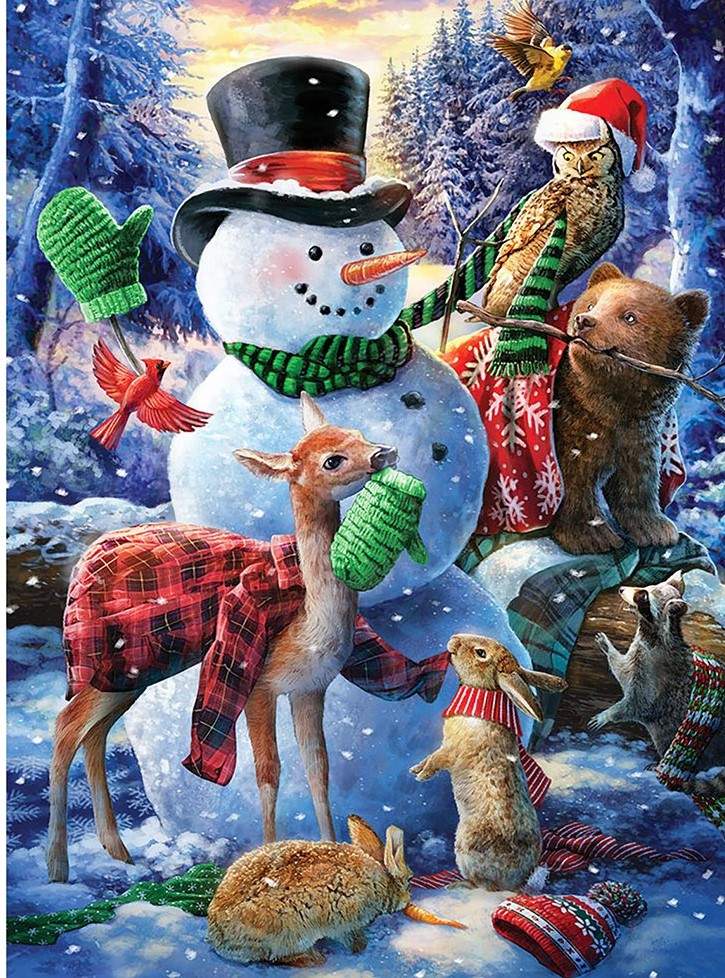 Solve Forest Christmas jigsaw puzzle online with 48 pieces