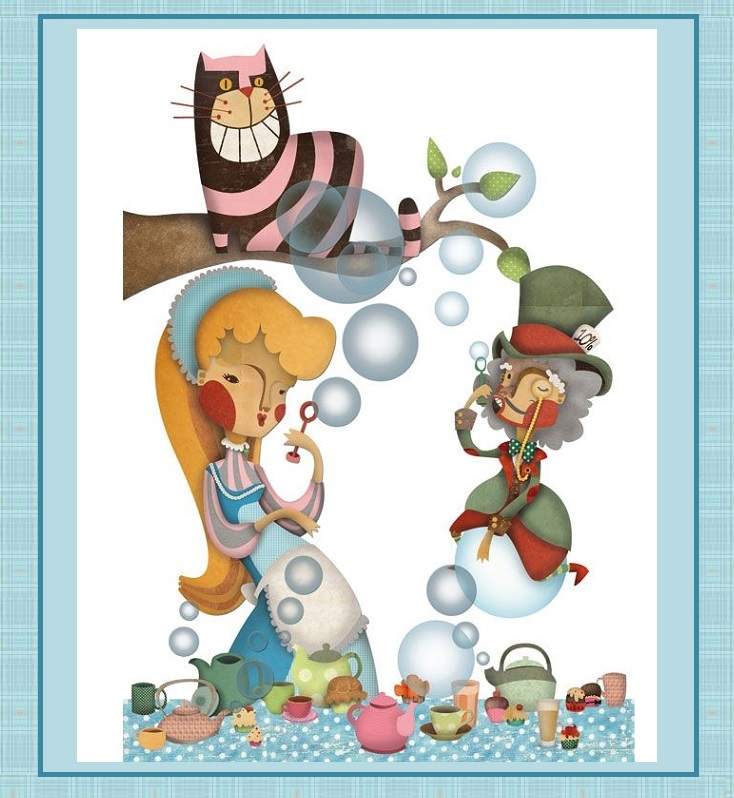 Solve Alice in Wonderland Bubbles jigsaw puzzle online with 110 pieces