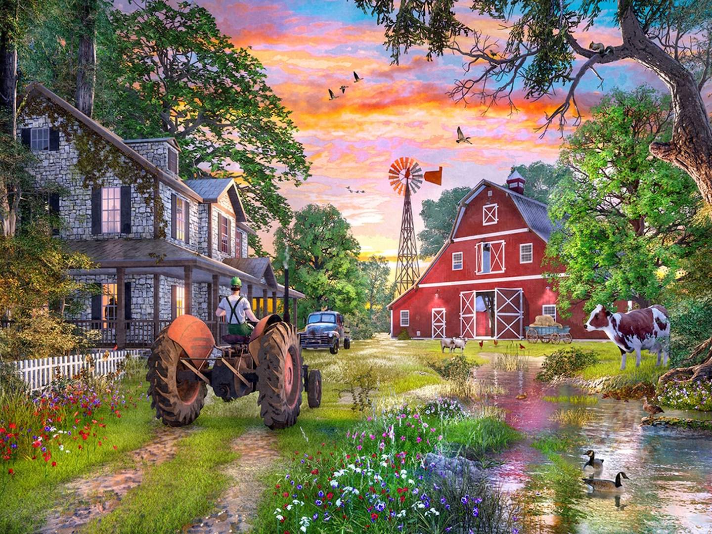 Solve Farmhouse jigsaw puzzle online with 266 pieces