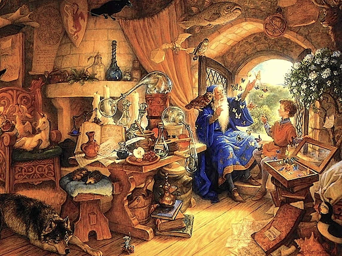 Solve Merlin and Young Arthur jigsaw puzzle online with 165 pieces