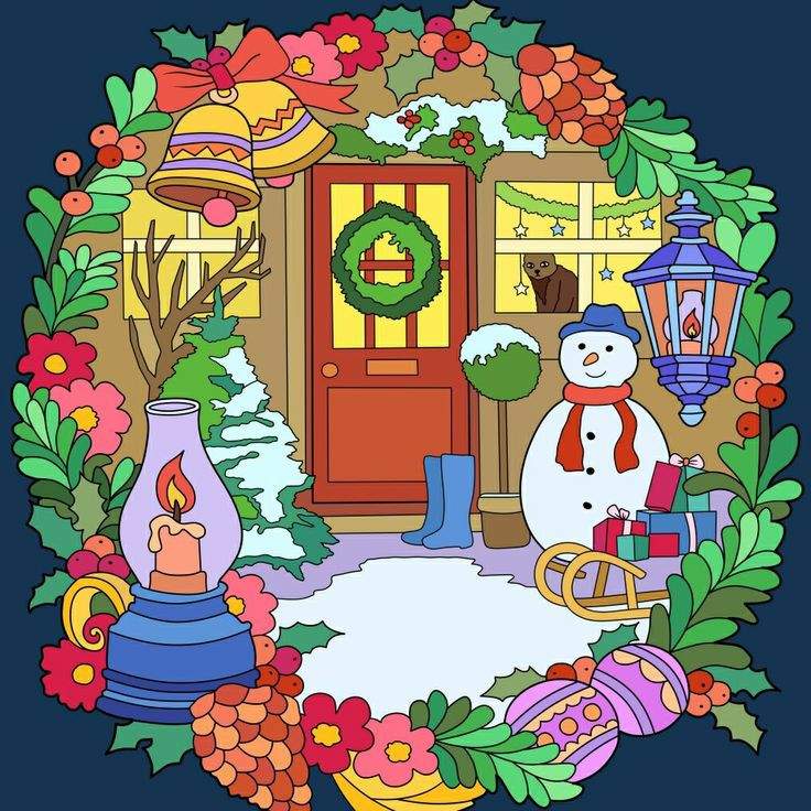 Solve Christmas Wreath jigsaw puzzle online with 49 pieces