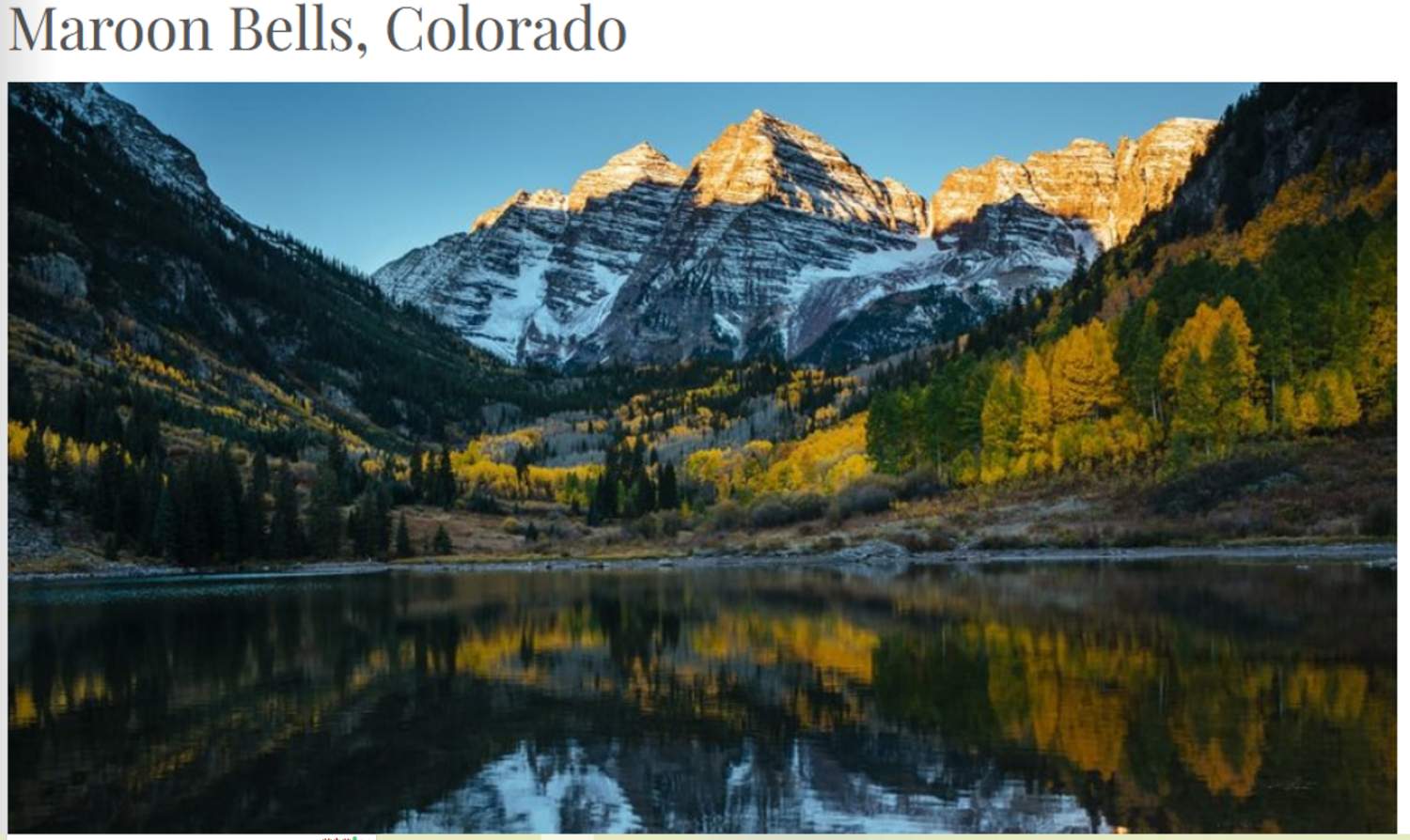 Solve COLORADO-MAROON-BELLS jigsaw puzzle online with 45 pieces