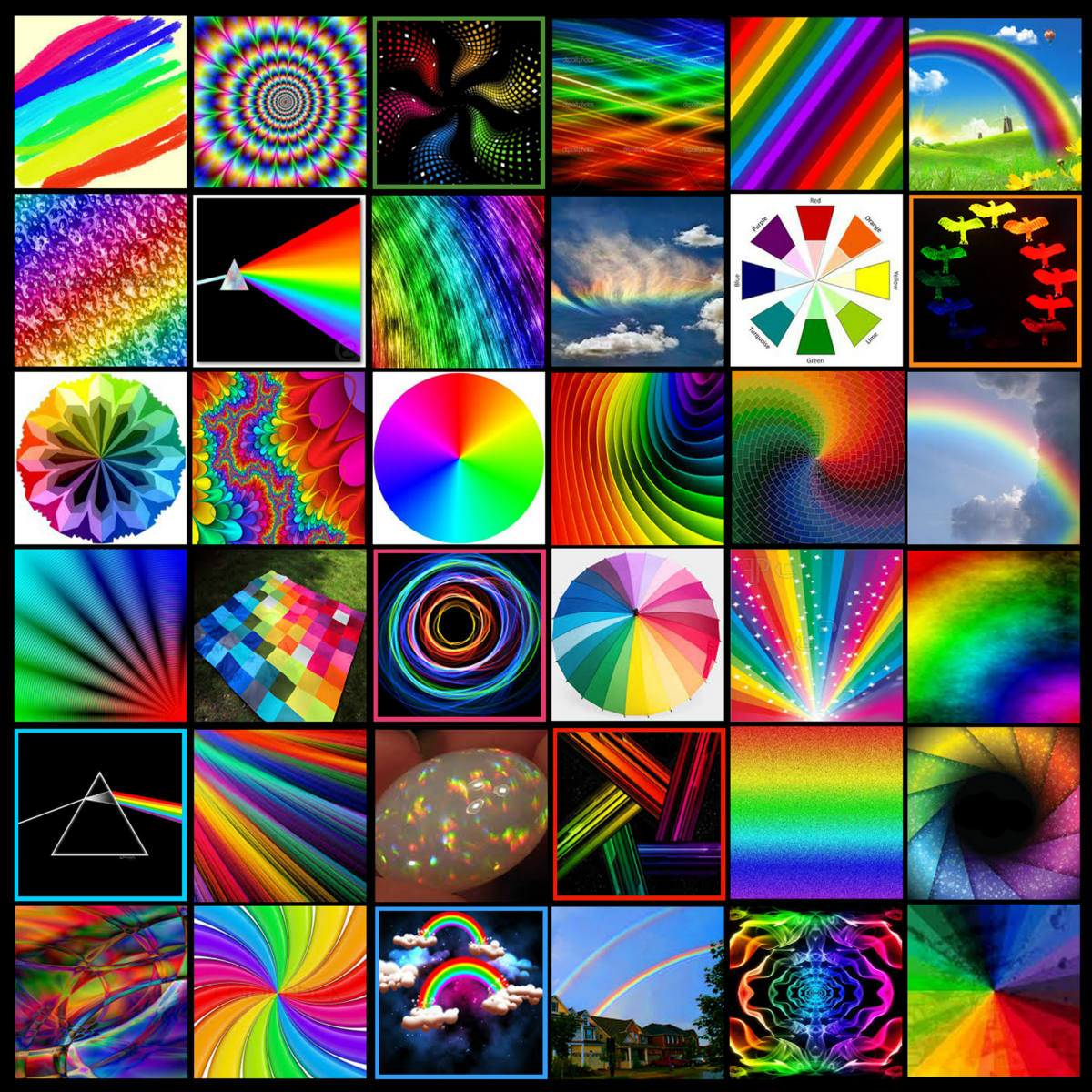 Solve 209 - the visible light spectrum jigsaw puzzle online with 400 pieces