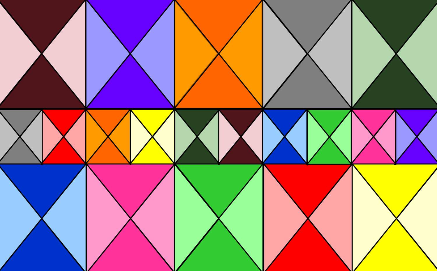 Solve triangles jigsaw puzzle online with 96 pieces