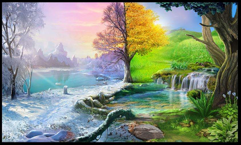 Solve ~The Seasons Intertwining~ jigsaw puzzle online with 112 pieces