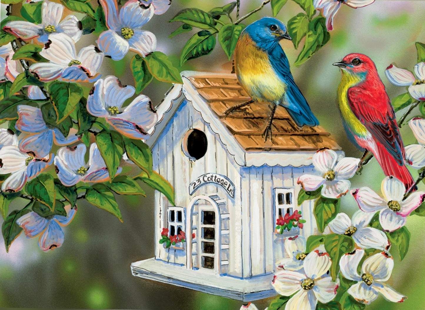 Solve Pretty birds! jigsaw puzzle online with 70 pieces