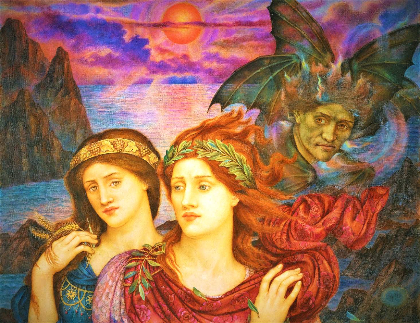 Solve Evelyn De Morgan's The Vision jigsaw puzzle online with 70 pieces