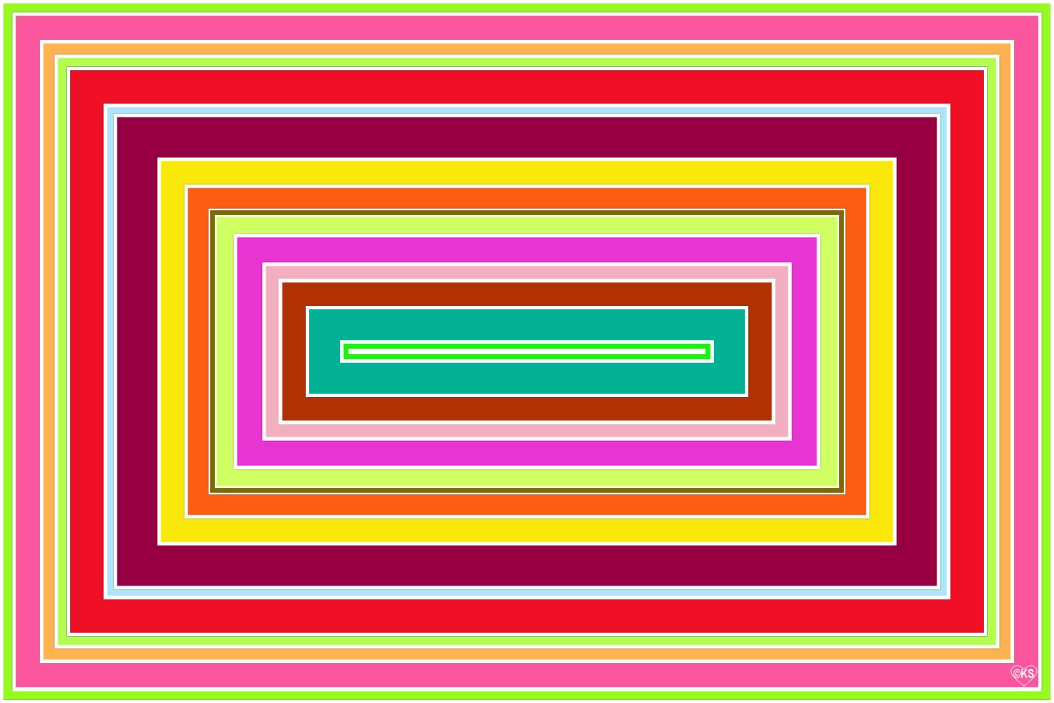 Solve Concentric Rectangles!! ~ M jigsaw puzzle online with 96 pieces