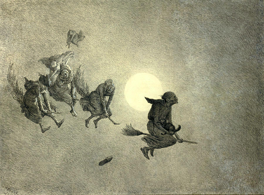 Solve the-witches-ride-william-holbrook-beard-001 jigsaw puzzle online ...