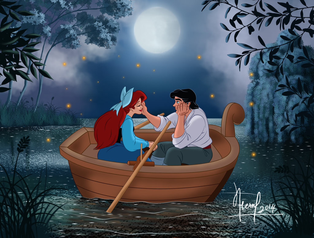 Solve Eric and Ariel falling in love jigsaw puzzle online with 165 pieces