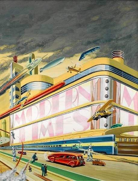 Jigsaw Puzzle | An original Bruce McCall painting, ‘Modern Times’, | 35 ...