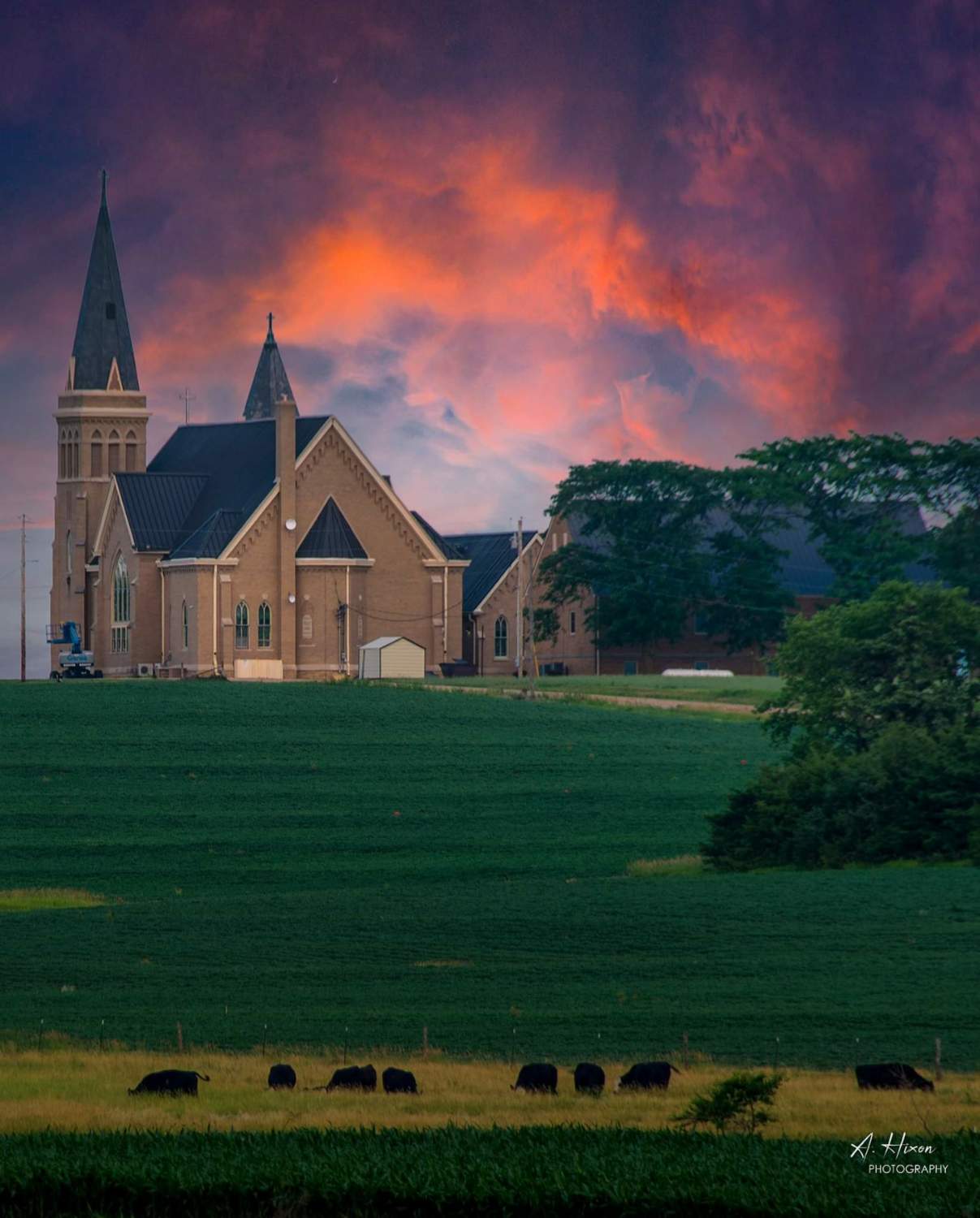 Solve Rural Nebraska sunset jigsaw puzzle online with 120 pieces