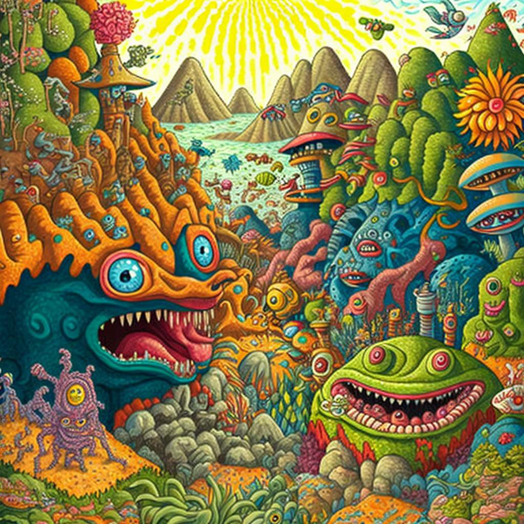 Solve Land of Gleeb jigsaw puzzle online with 81 pieces