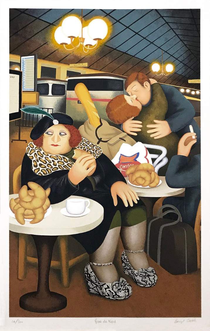 Solve Beryl Cook 1990 jigsaw puzzle online with 54 pieces