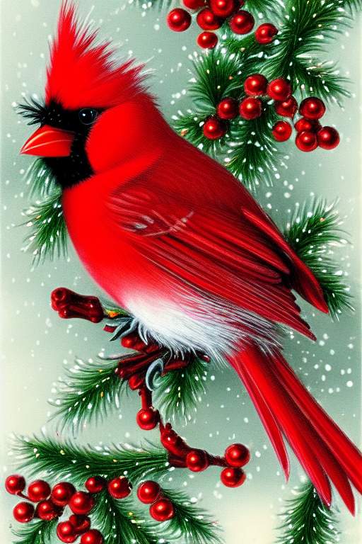 Solve Stunning Cardinal jigsaw puzzle online with 77 pieces