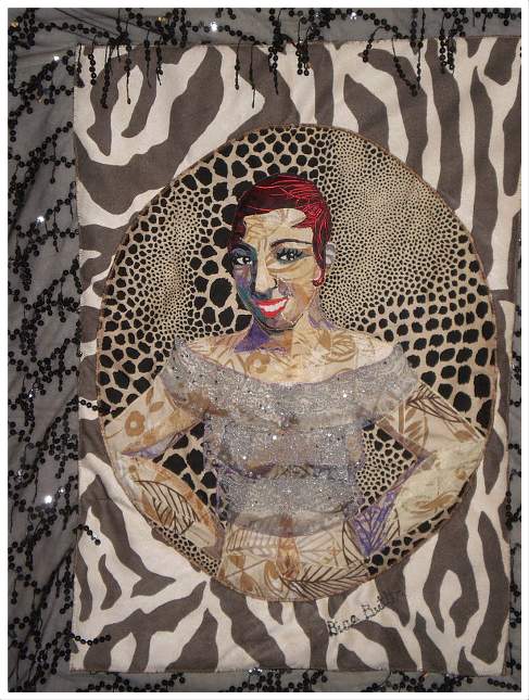 Solve Josephine Baker ~ Bisa Butler jigsaw puzzle online with 88 pieces