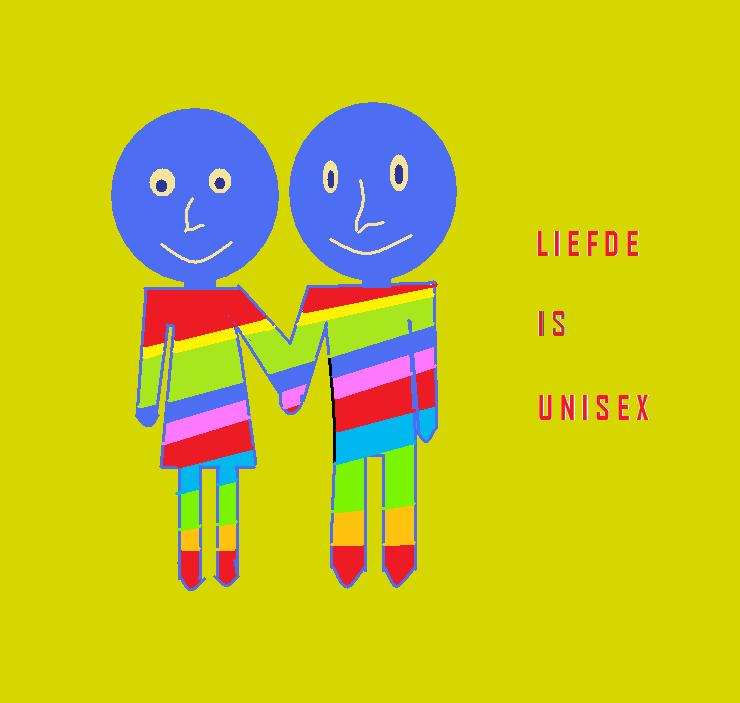 Solve Liefde is Unisex. jigsaw puzzle online with 16 pieces
