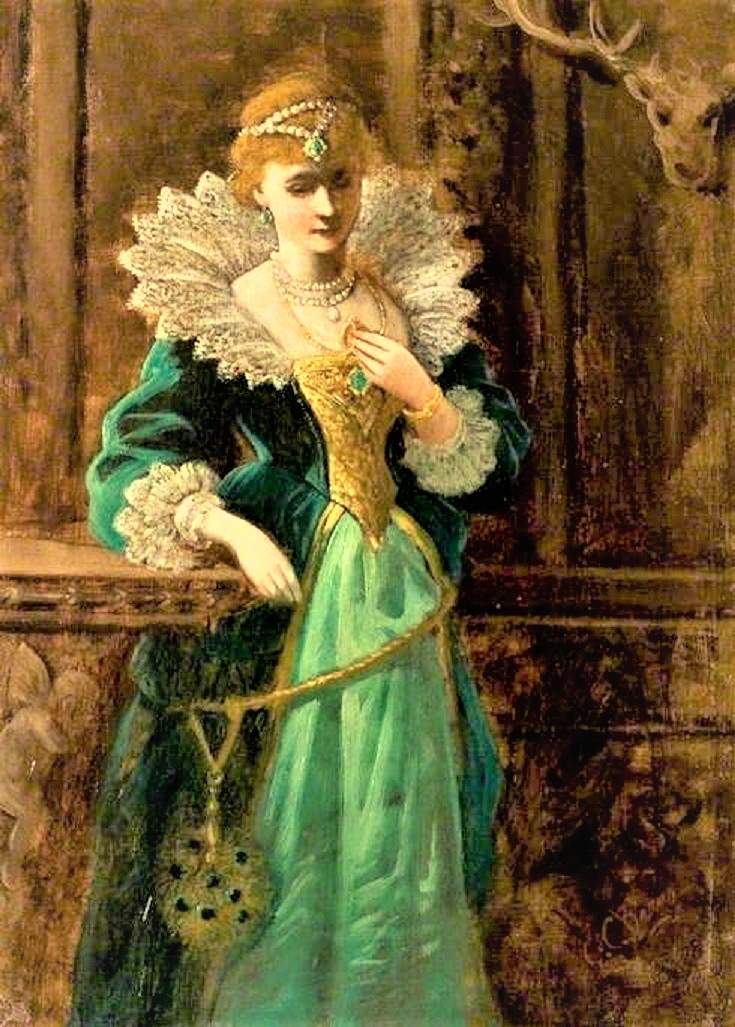 Solve Amy Robsart, Looking at the Portrait of Leicester jigsaw puzzle ...