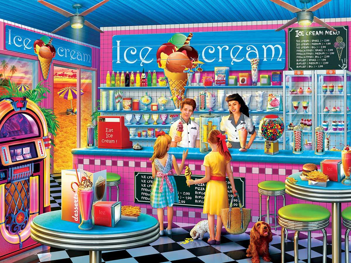 Solve Ice Cream Parlour jigsaw puzzle online with 80 pieces