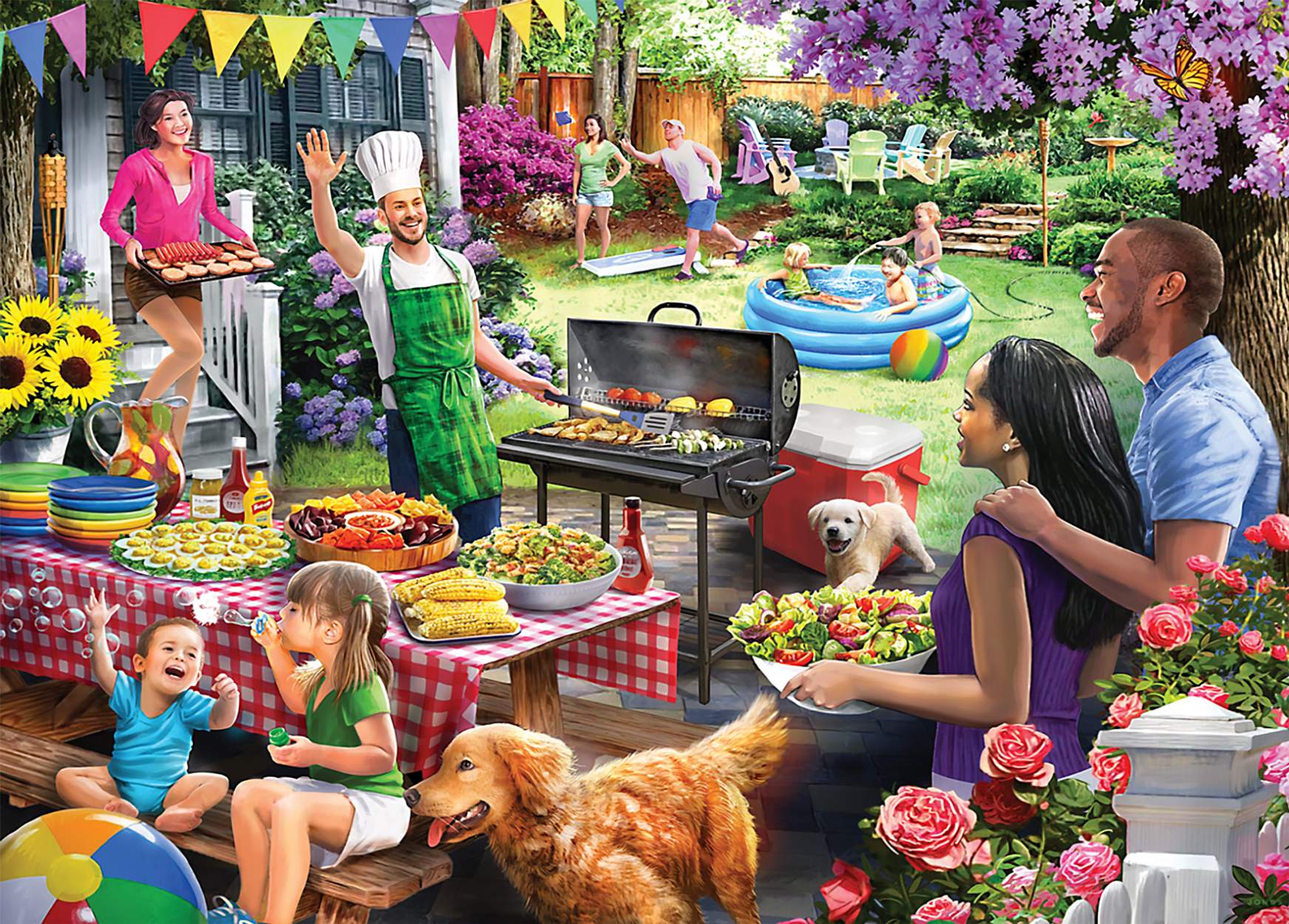 Solve Backyard BBQ jigsaw puzzle online with 150 pieces