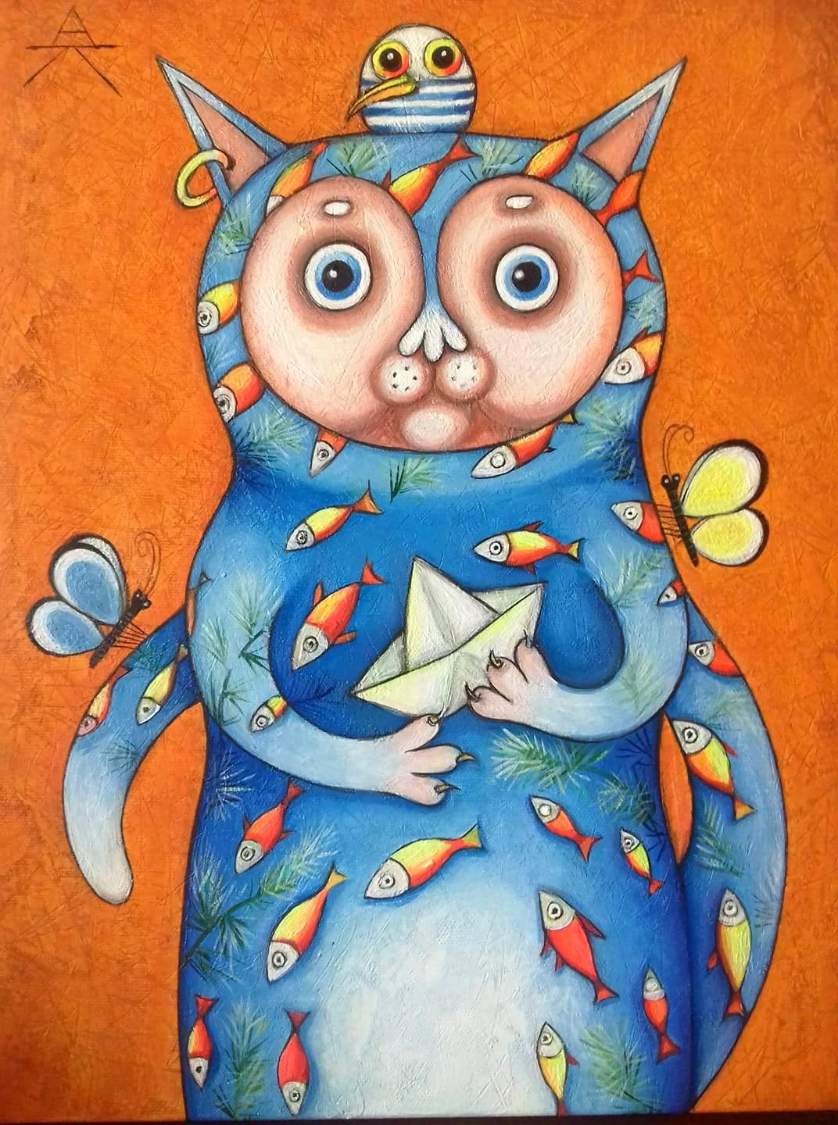 Solve Mariner Cat by Alena Krutogolova (Ukrainian) jigsaw puzzle online ...