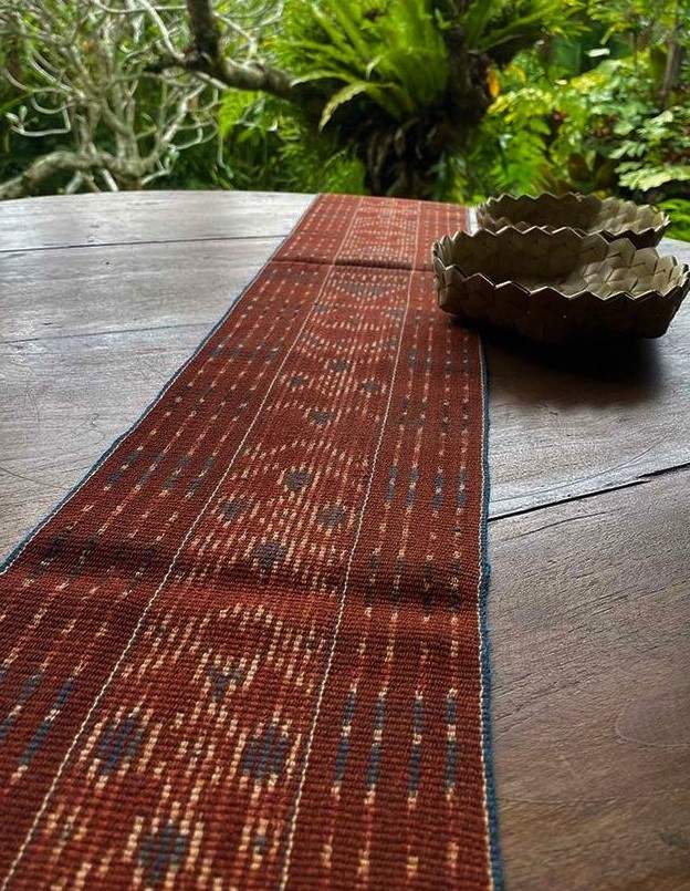 Solve IKAT WEAVING - Warp ikat, single panel twisted fringe, commercial ...