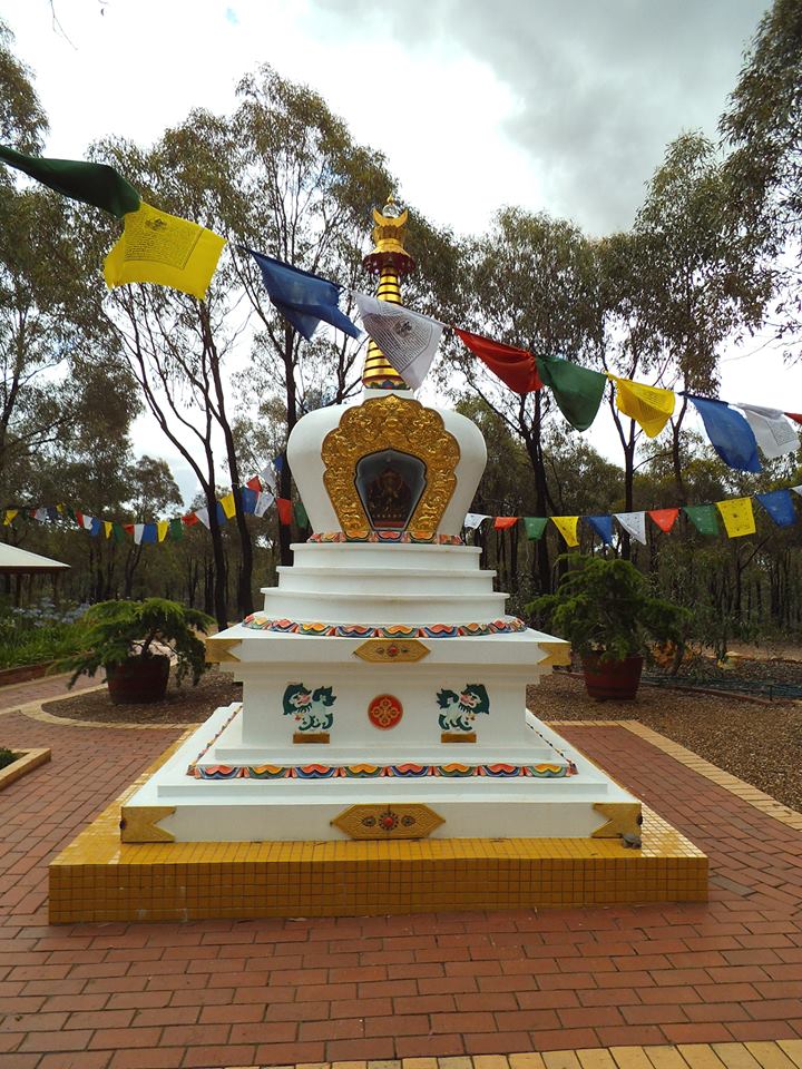 Solve Stupa at Atisha Centre jigsaw puzzle online with 130 pieces