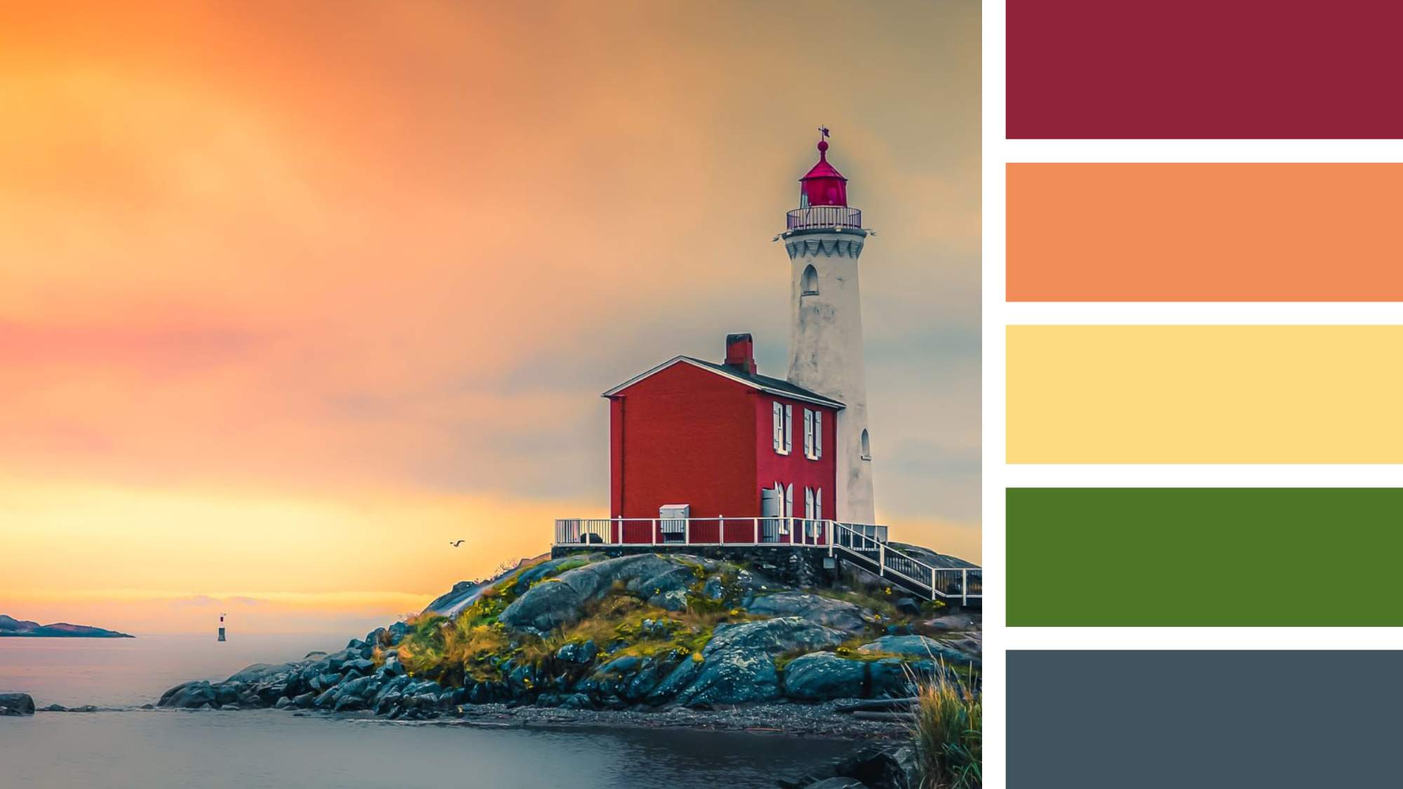 Solve Fisgard Lighthouse at Sunset jigsaw puzzle online with 252 pieces