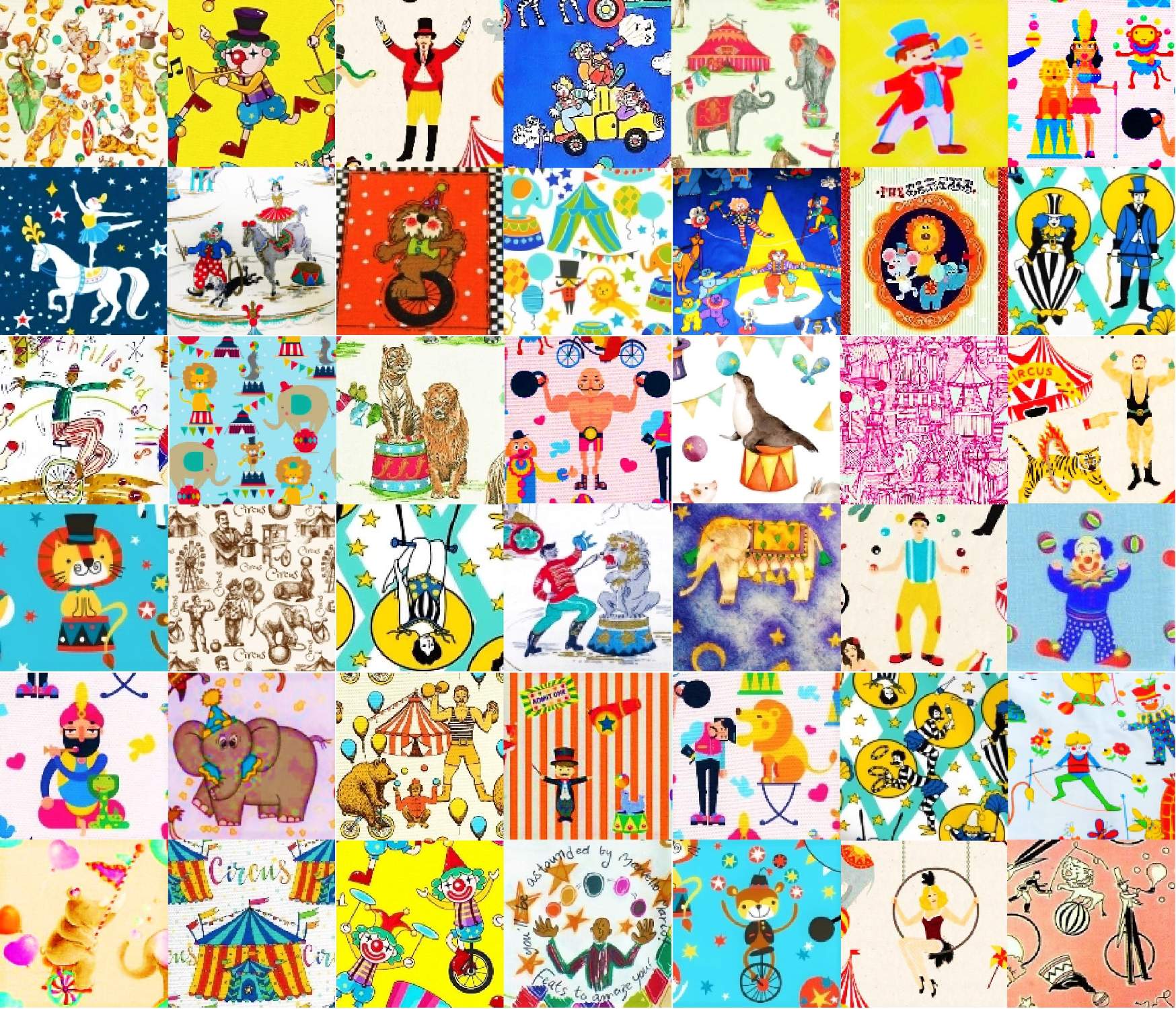 Solve PATCHWORK CIRCUS jigsaw puzzle online with 255 pieces