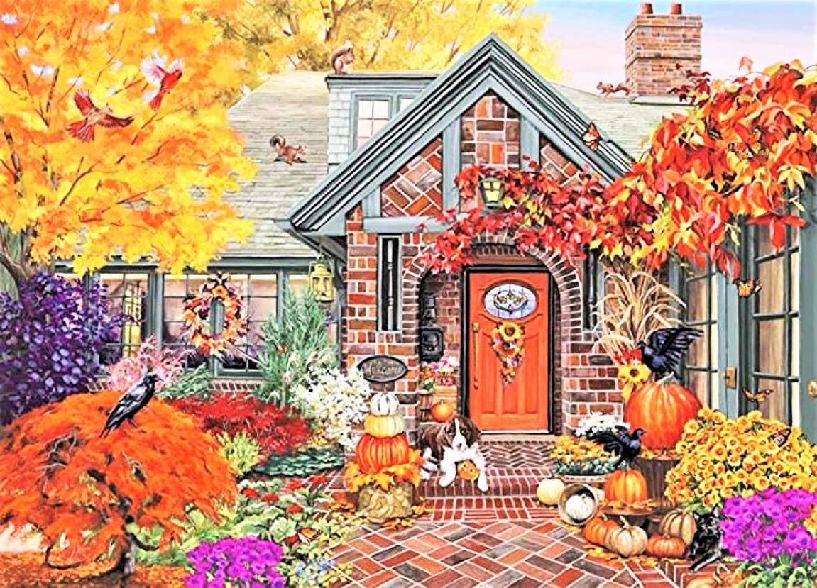 Solve "Autumn Welcome" jigsaw puzzle online with 70 pieces